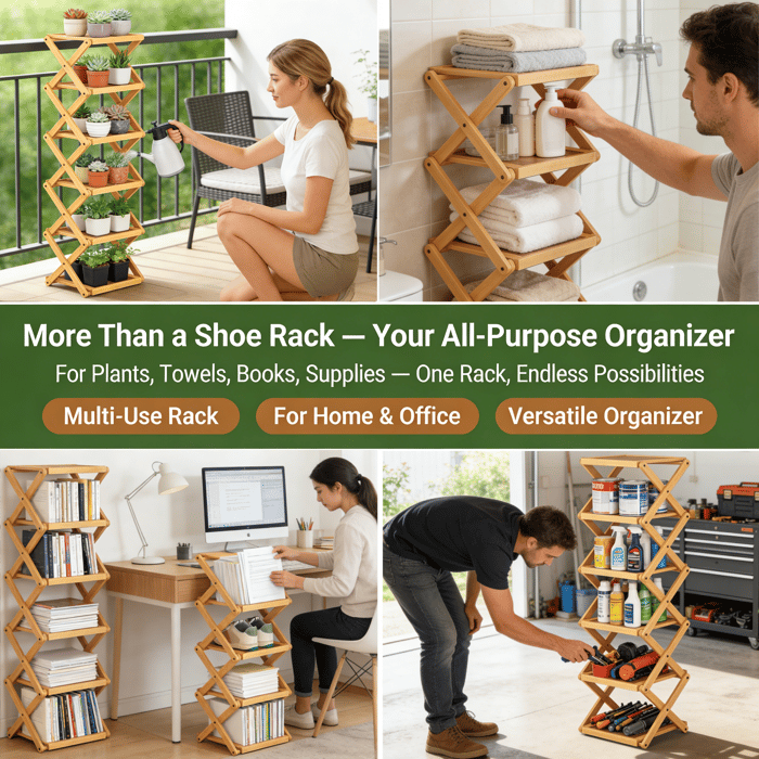 Premium 9-Tier Bamboo Storage Rack – No Assembly Required – The ...